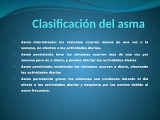 Asma Bronquial, generalidades, concepto, etiopatogenia | PPTX
