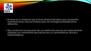 Asma definicion y fisiopatologia | PPTX