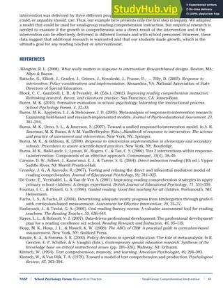 A Small-Group Reading Comprehension Intervention For Fourth-And Fifth ...