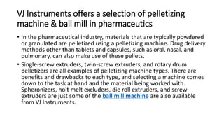 A small display of additional laboratory machinery including a VJ ...