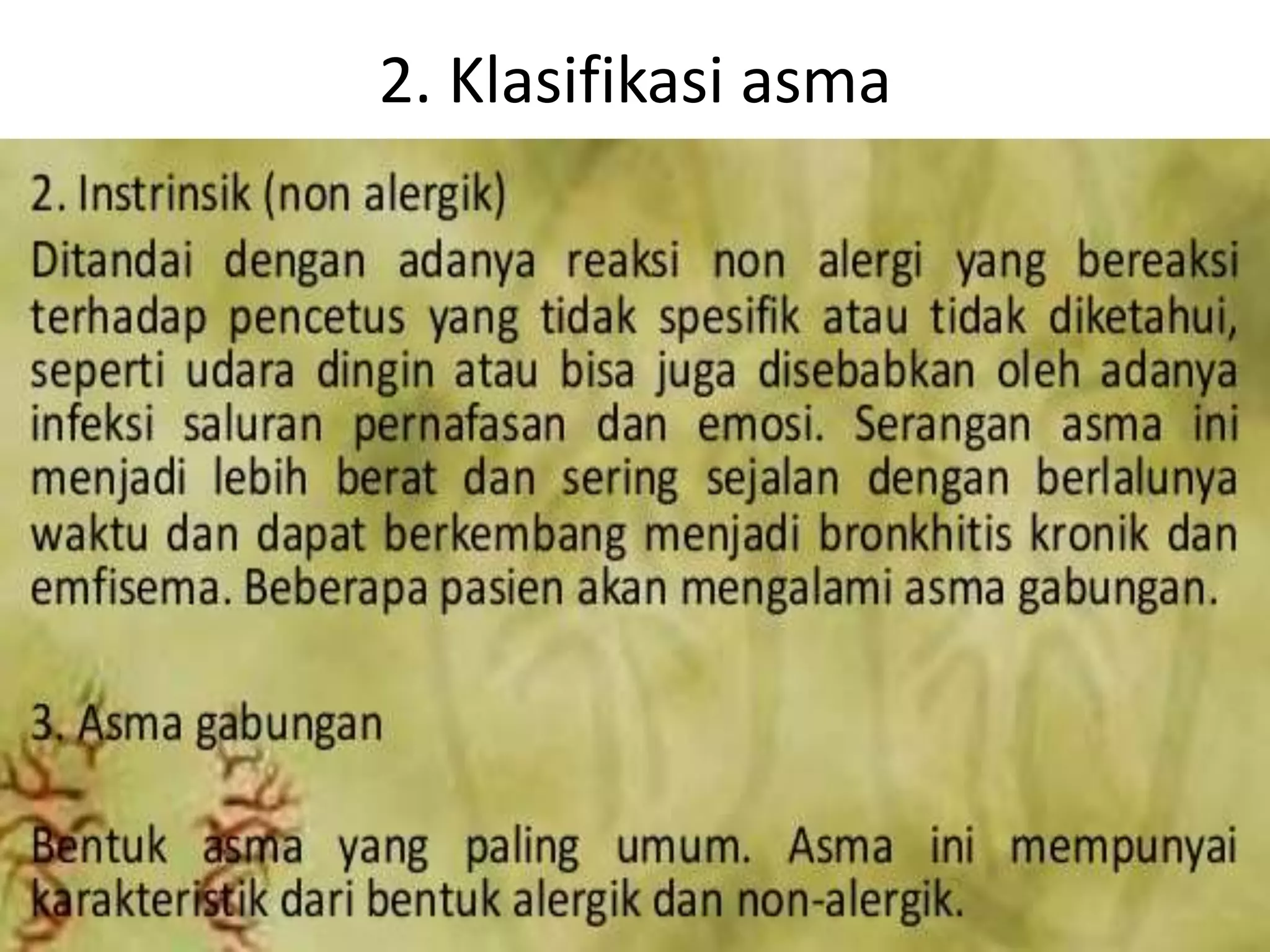 ASMA: patofisiologi Asthma | PPTX
