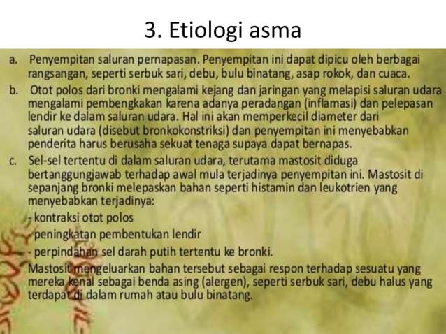 ASMA: patofisiologi Asthma | PPTX