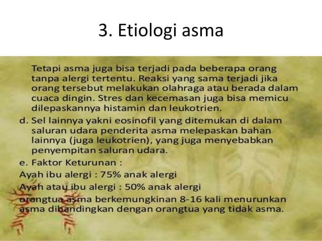 ASMA: patofisiologi Asthma | PPTX