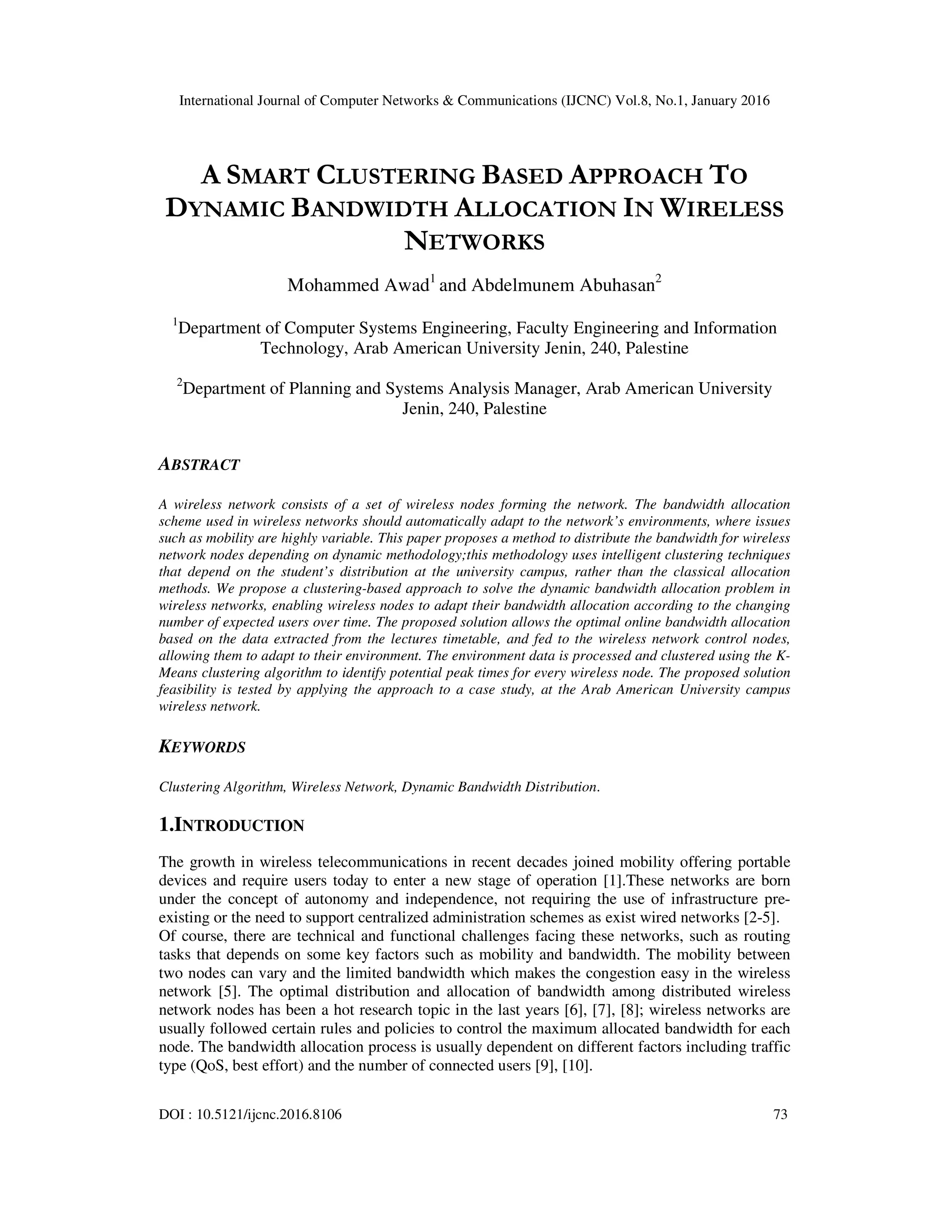 A Smart Clustering Based Approach To Pdf Internet Of Things Internet