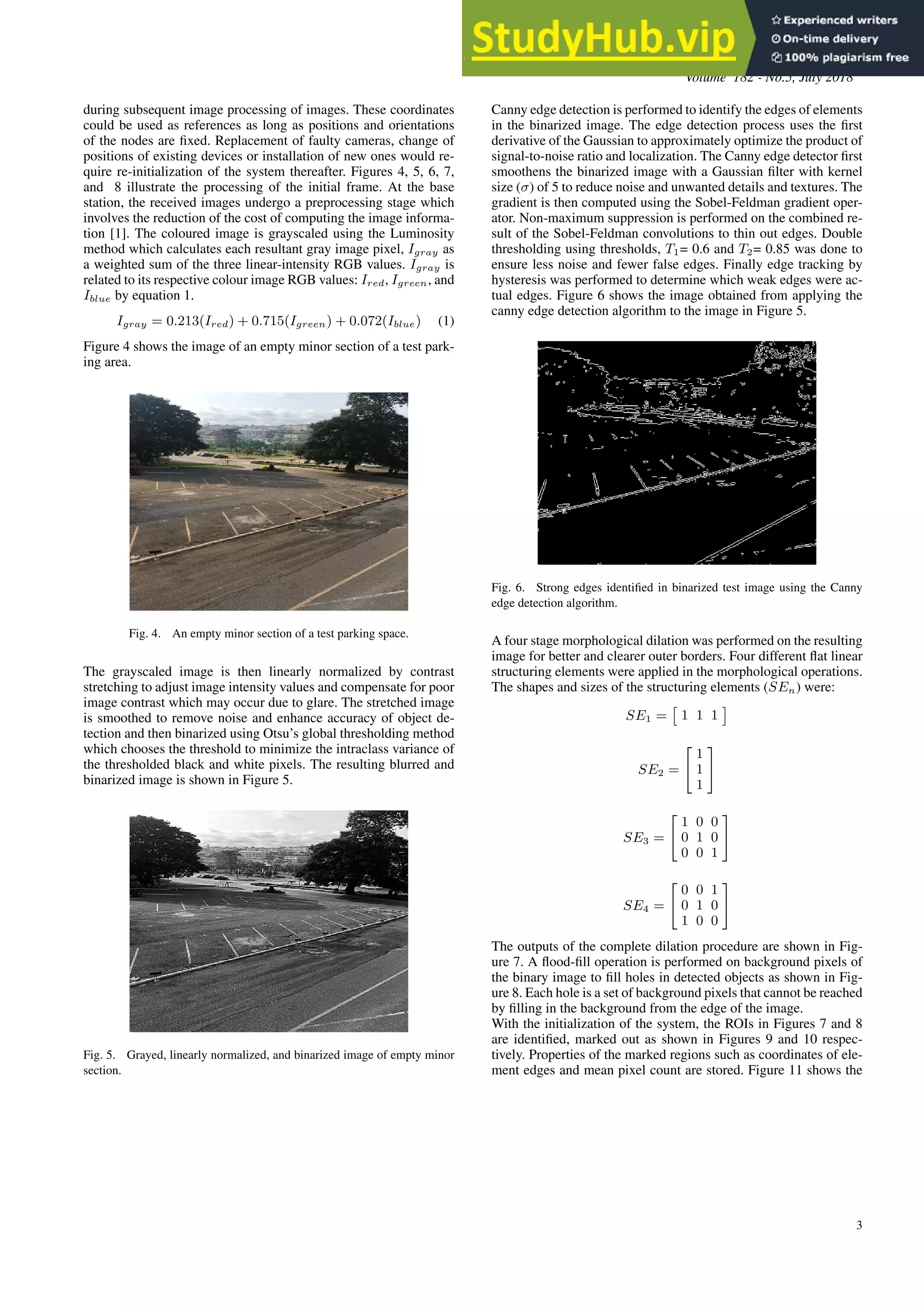 A Smart Image Processing-Based System For Parking Space Vacancy Management | PDF