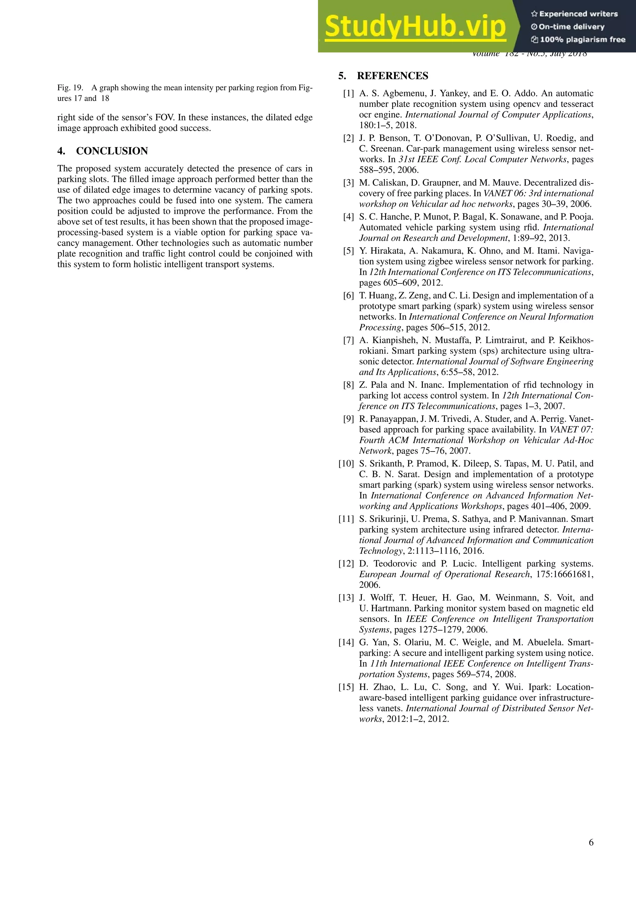 A Smart Image Processing-Based System For Parking Space Vacancy Management | PDF