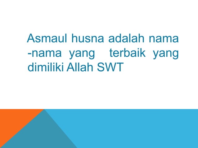 asmaul_husna_pptx. Ppt 99 name of allhaha | PPT