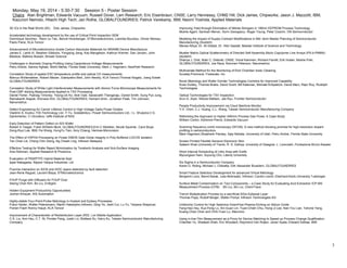 ASMC 2014 Technical Program | PDF