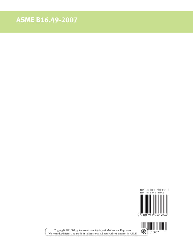 ASME-B16.49.pdf | Chemistry | Science