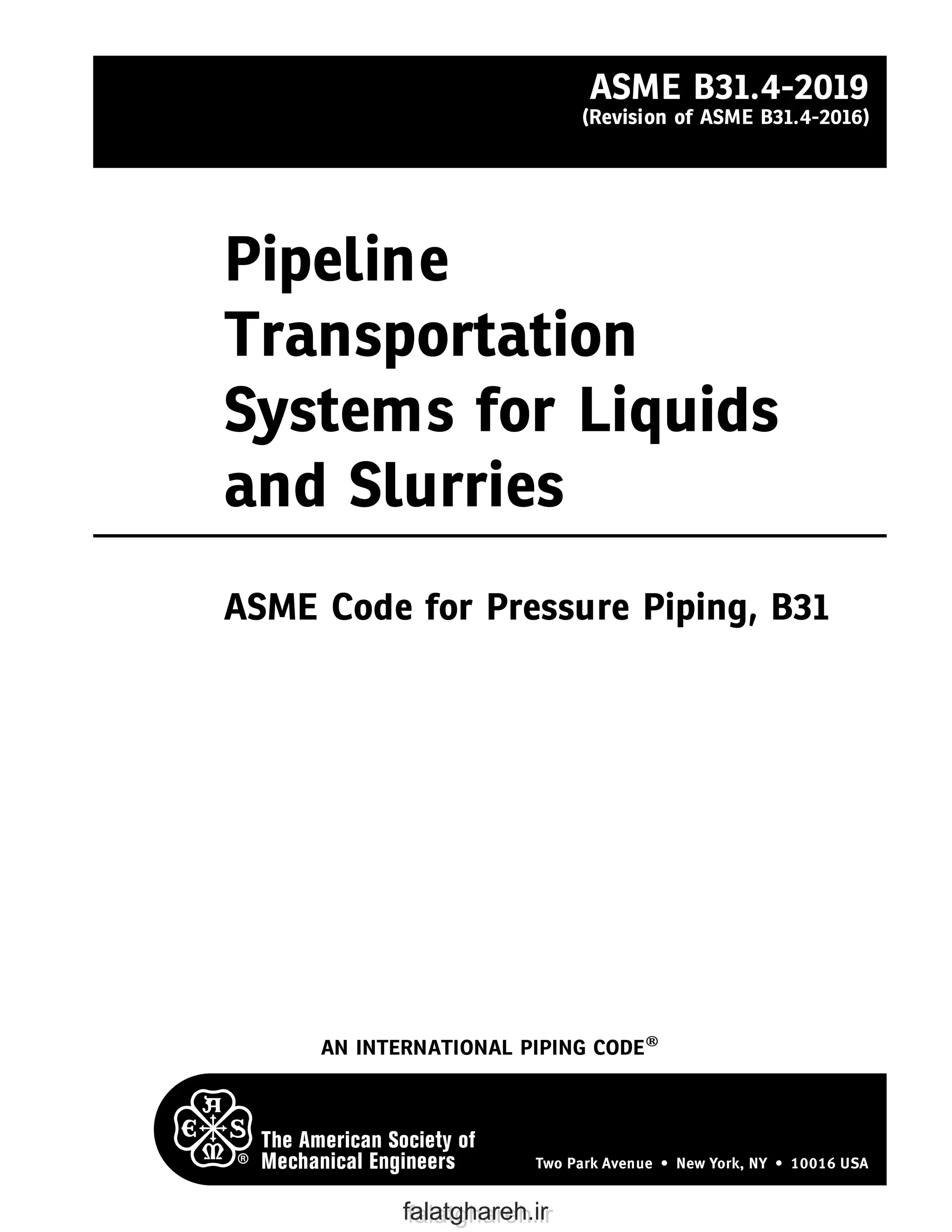 ASME-B31.4-2019-estandar para diseño de ductos | PDF