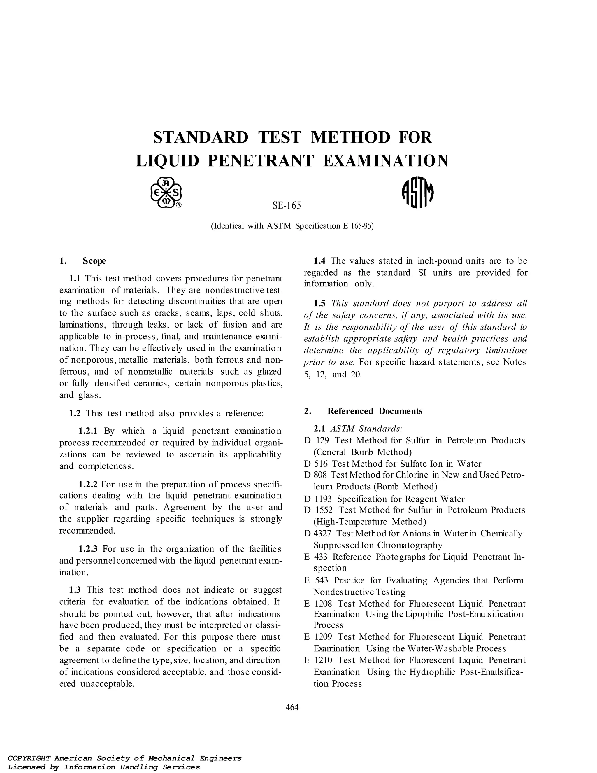 Asme sec-v-b-se-165-examen-con-liquidos-penetrantes | DOCX