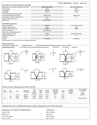 Asme wps-demo | PDF | Physics | Science