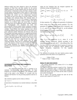 Asme2009 82287 - Porous Media - Forced Convection Flow | PDF | Physics | Science