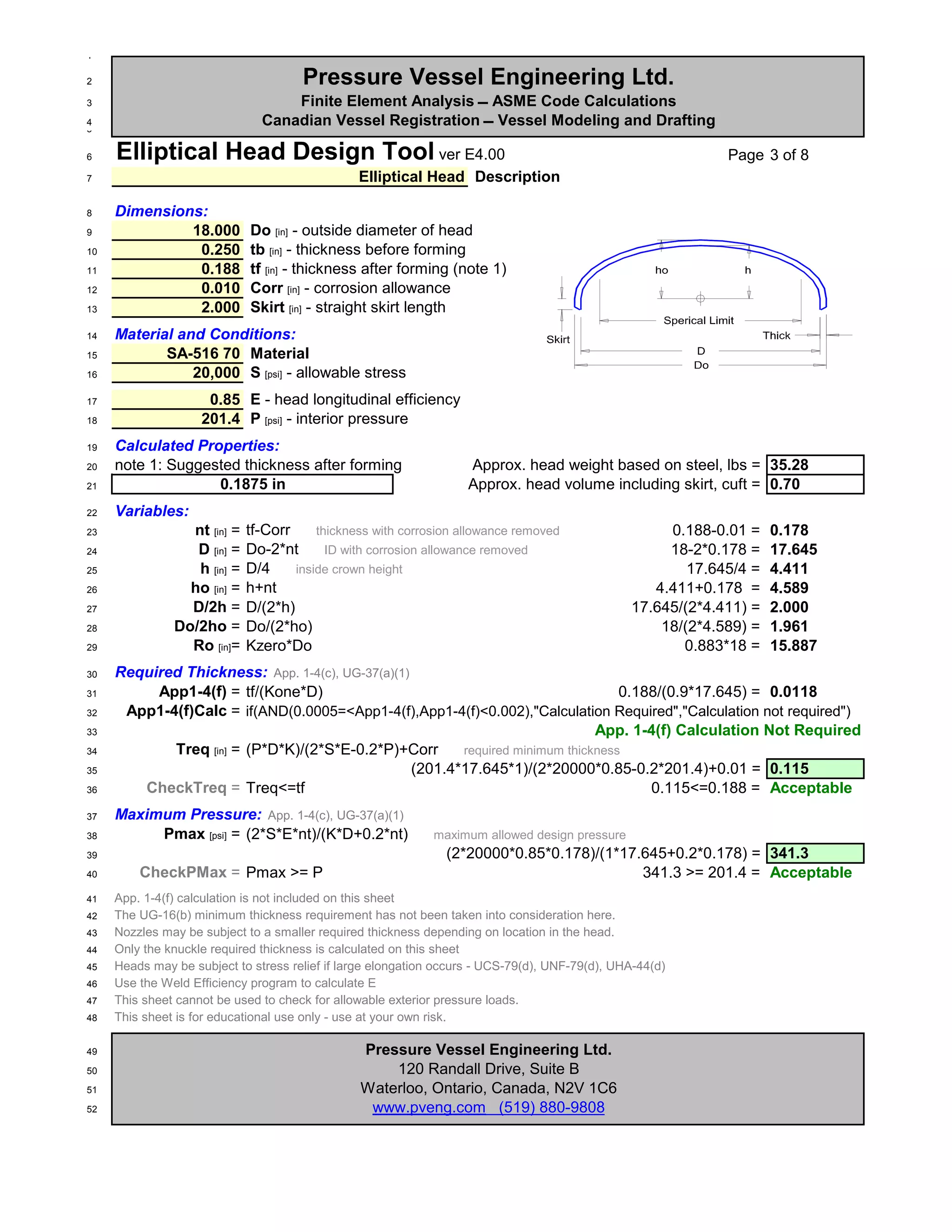 Asme9 fea report | PDF