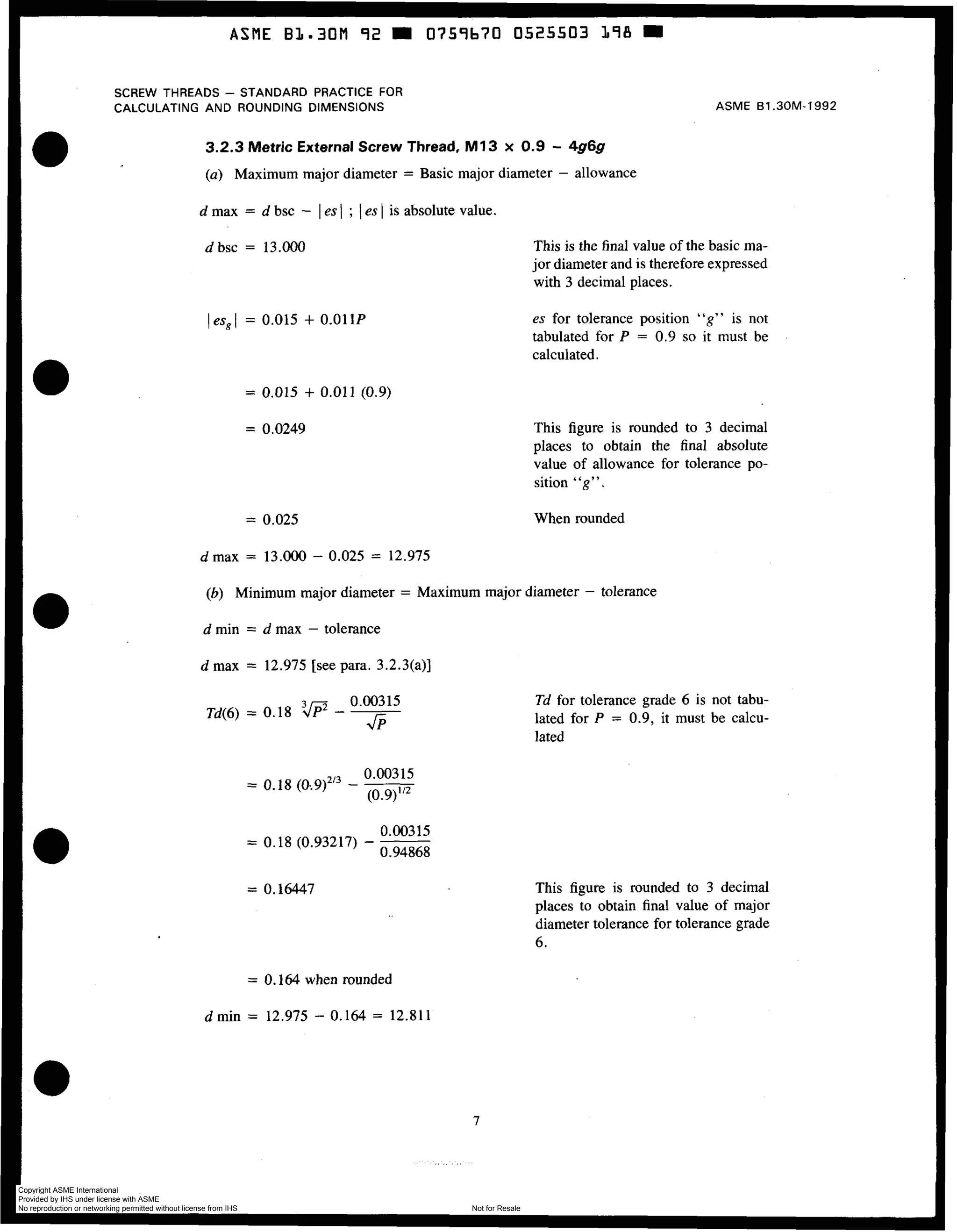 Asme b1 30_m_1992 | PDF