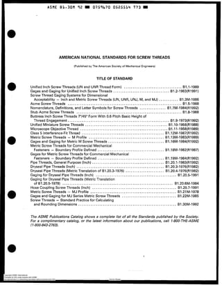 Asme b1 30_m_1992 | PDF