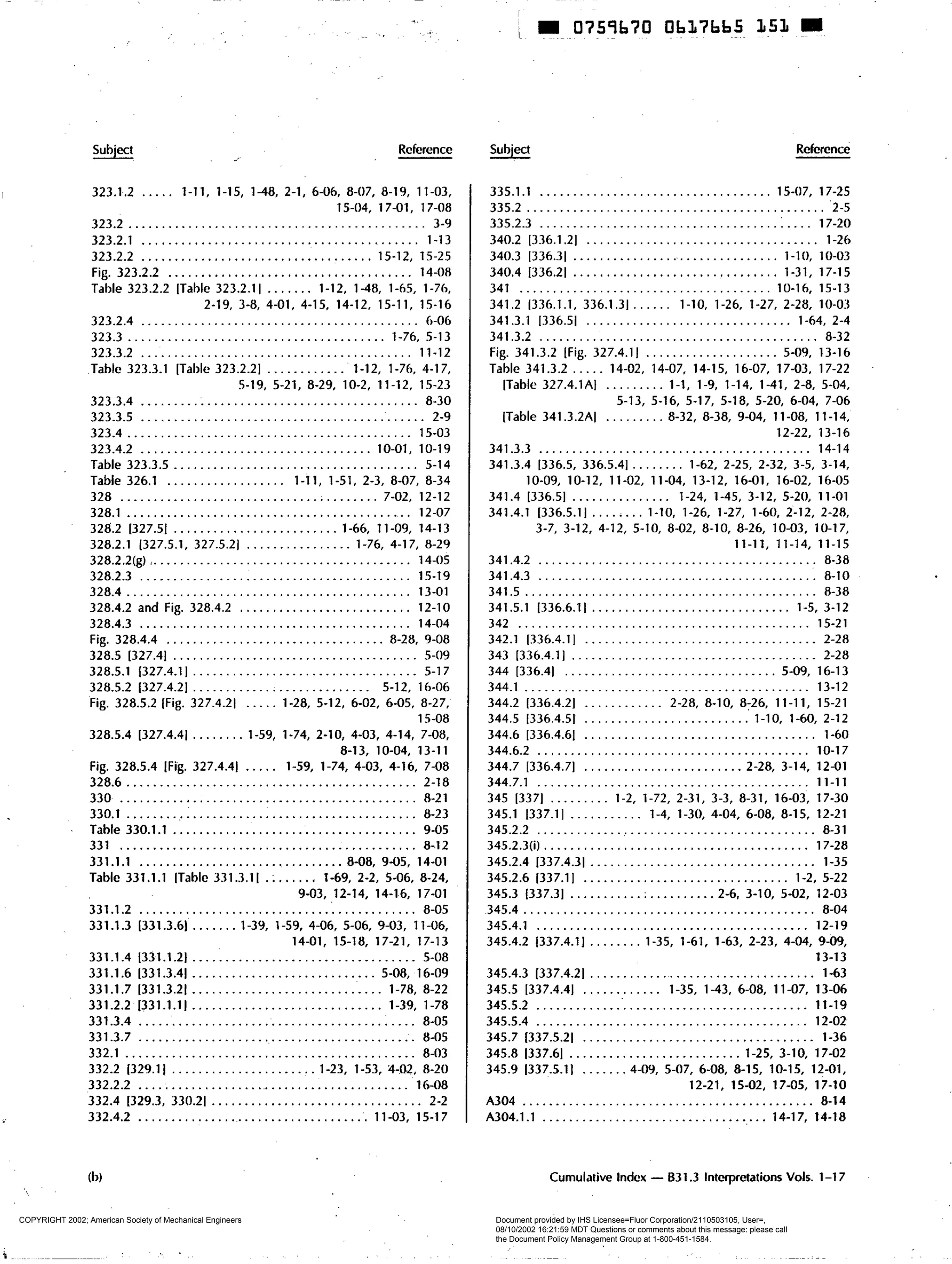 Asme b31.3 interpretation | PDF