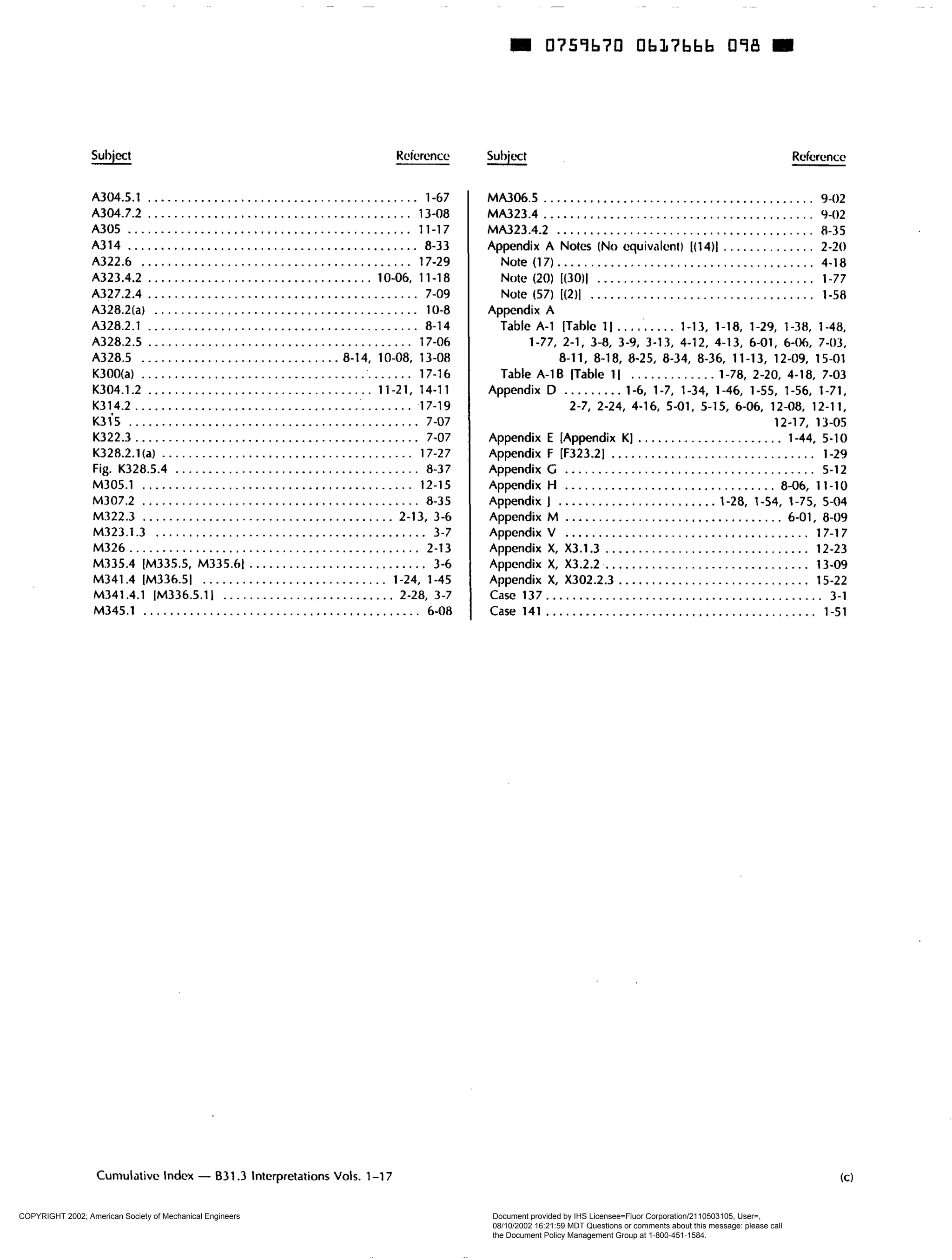 Asme b31.3 interpretation | PDF