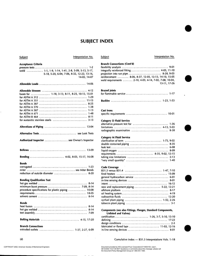 Asme b31.3 interpretation | PDF | Physics | Science