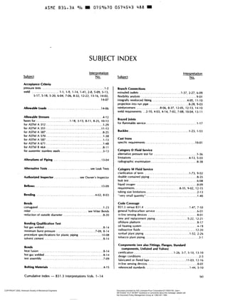 Asme b31.3 interpretation | PDF