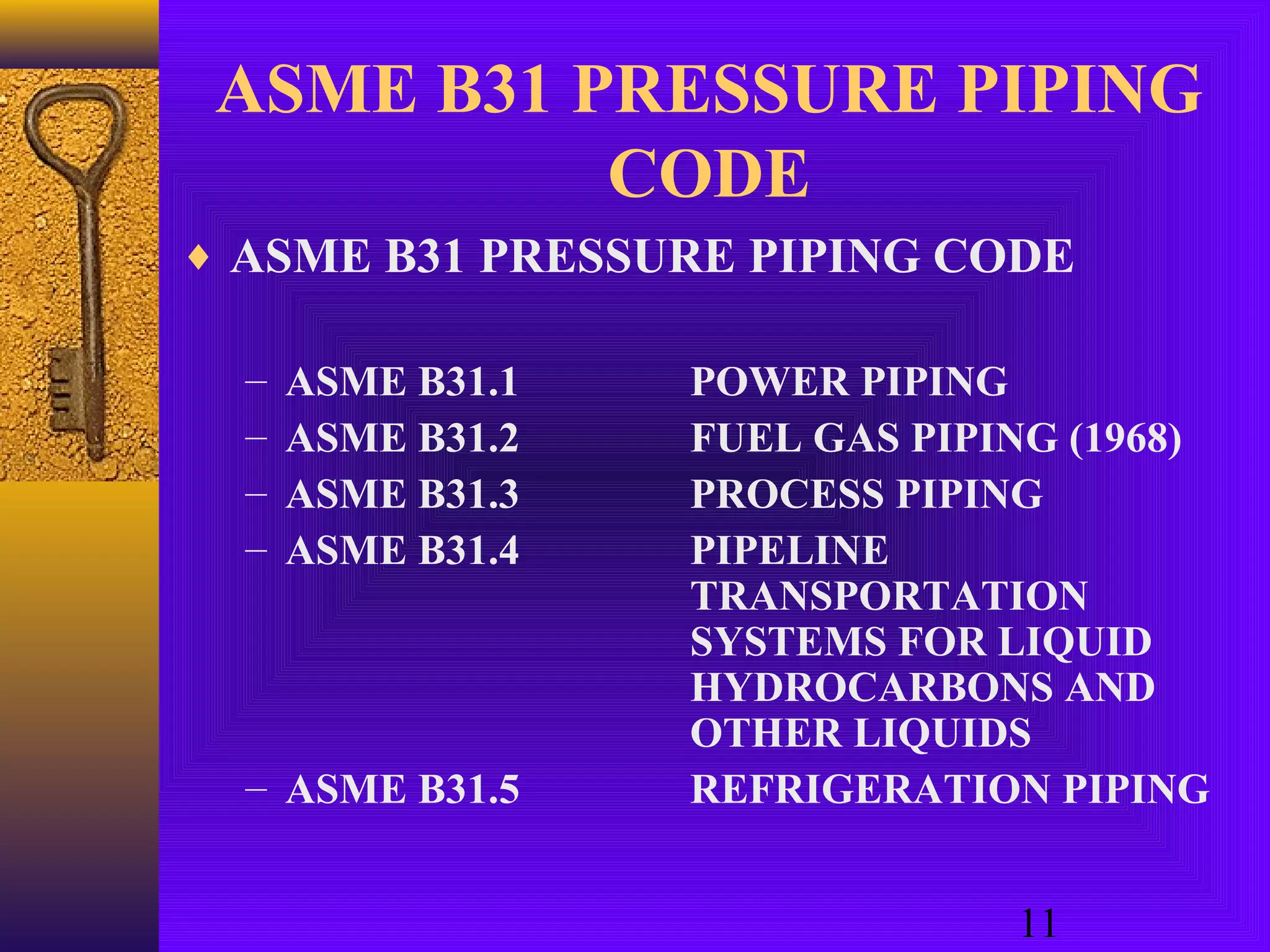 Asme b31,pressure piping code | PPT