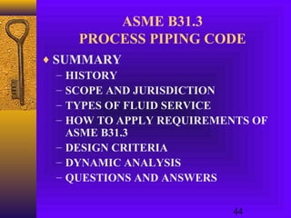 Asme b31,pressure piping code | PPT