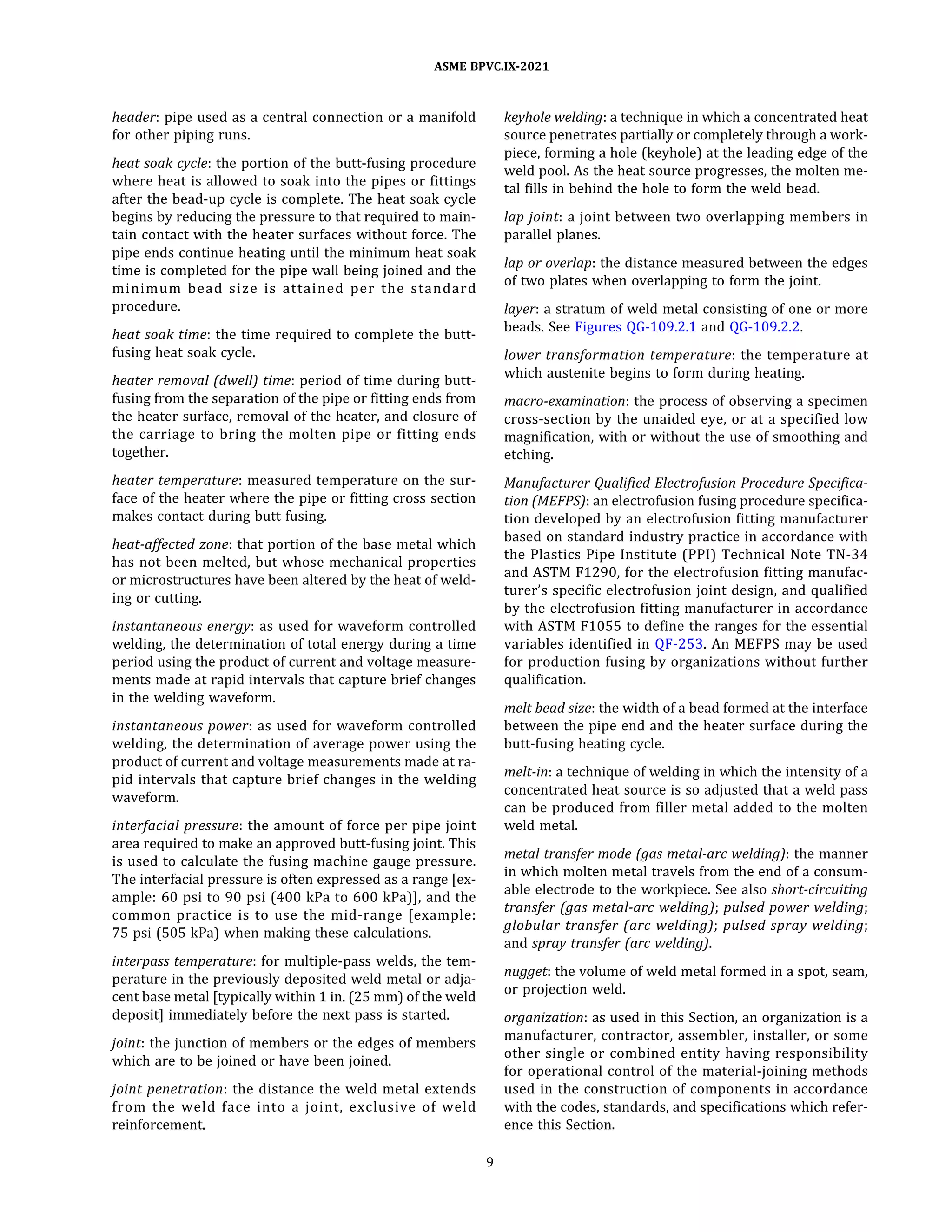 ASME BPVC 2021 Section IX - Qualification Standard for Welding, Brazing ...