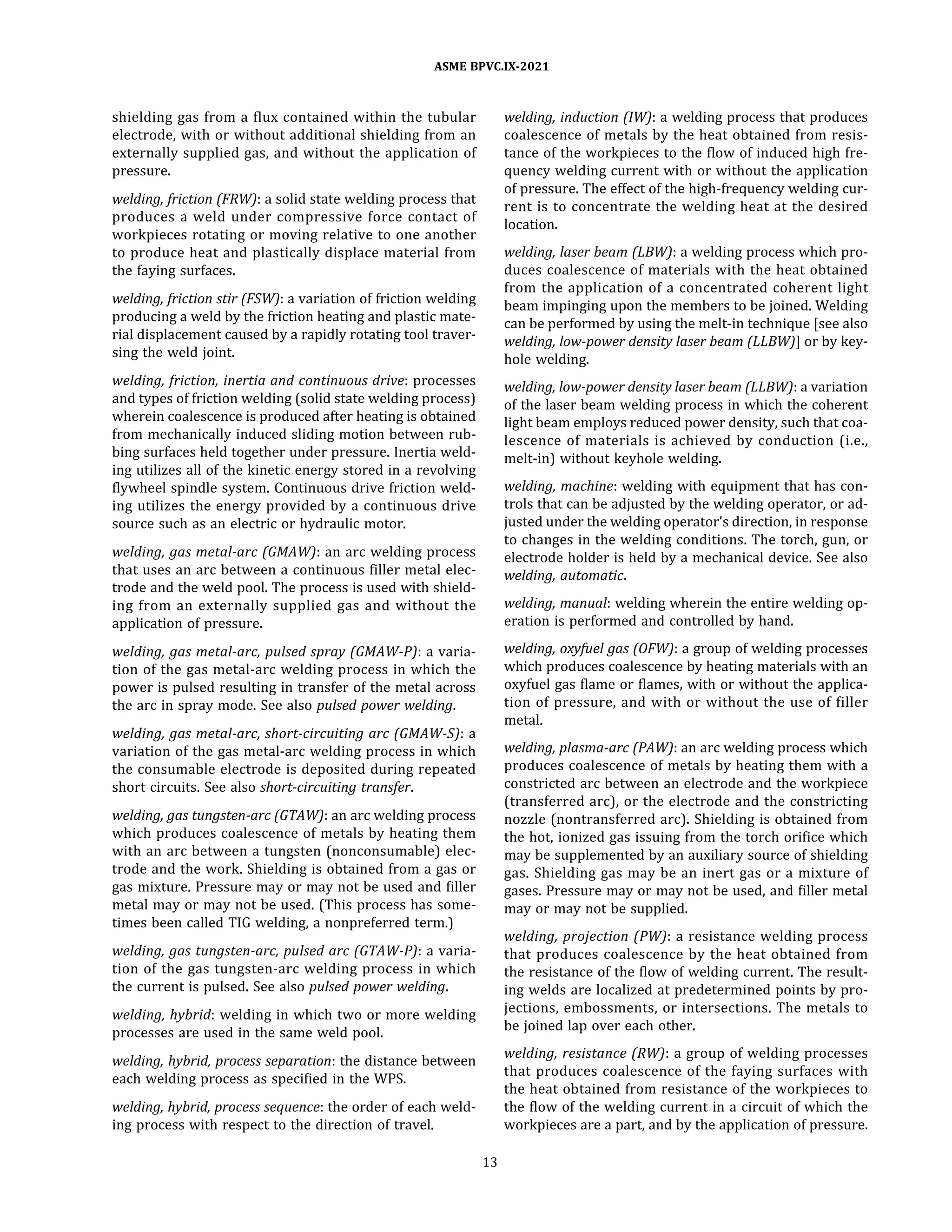 ASME BPVC 2021 Section IX - Qualification Standard for Welding, Brazing, and Fusing Procedures ...