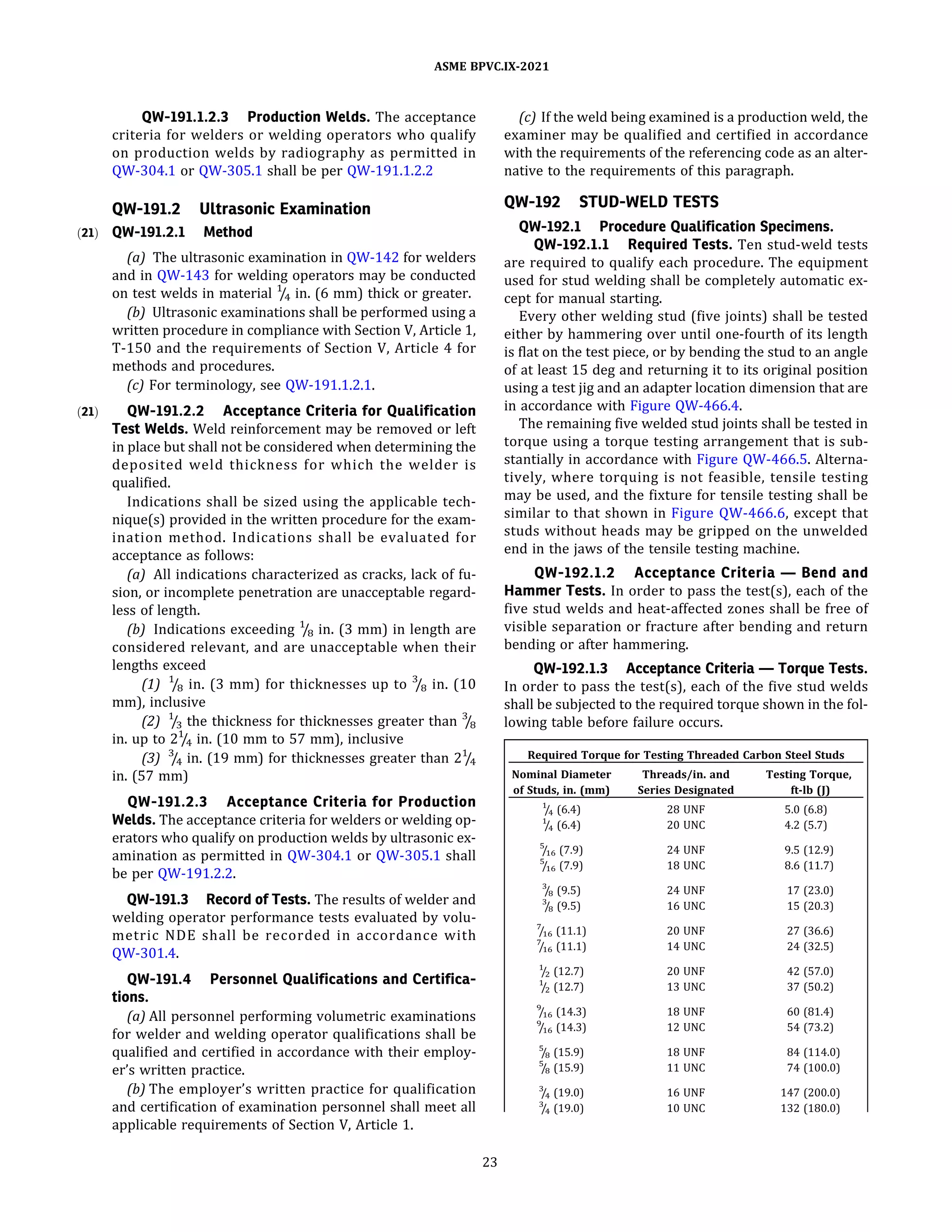 ASME BPVC 2021 Section IX - Qualification Standard for Welding, Brazing, and Fusing Procedures ...