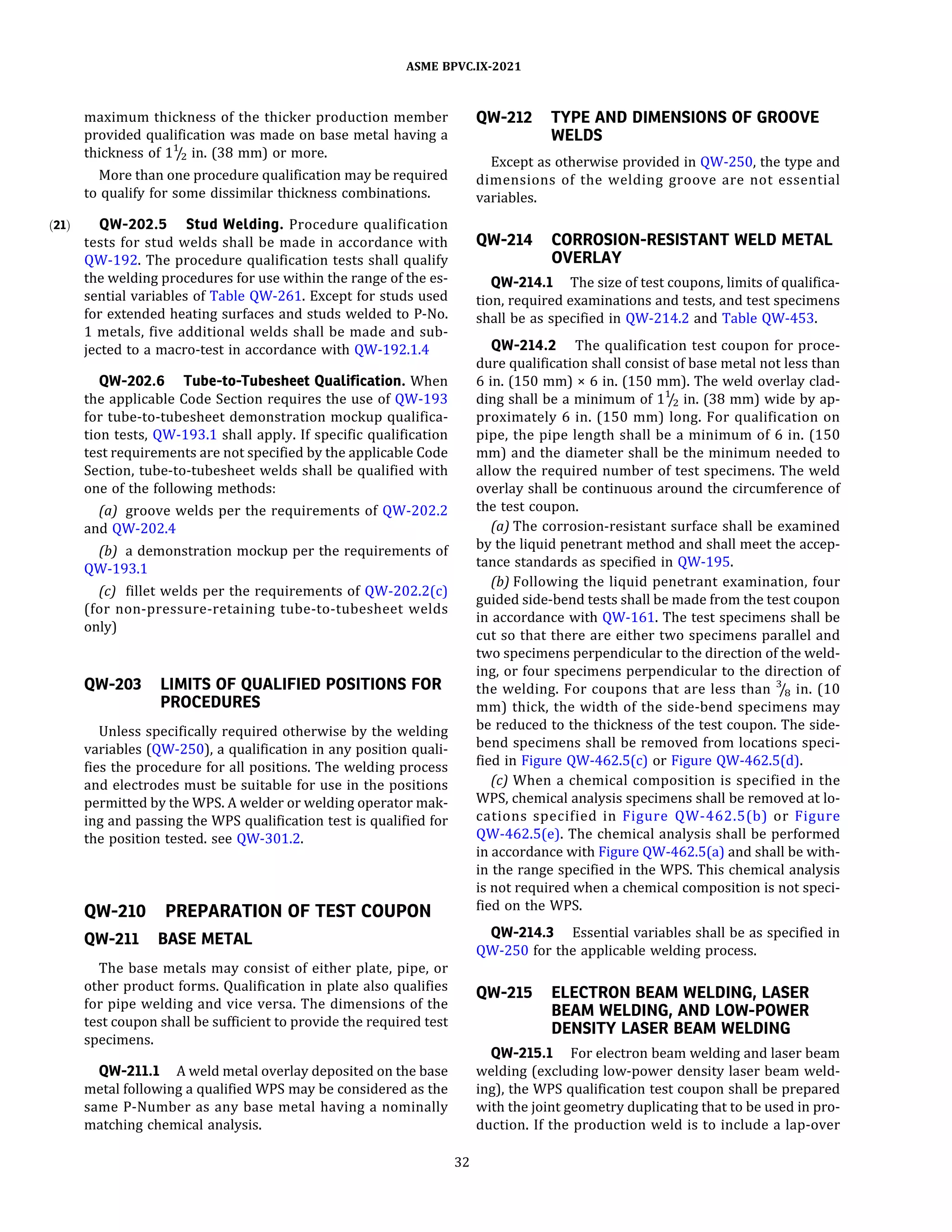 ASME BPVC 2021 Section IX - Qualification Standard for Welding, Brazing ...