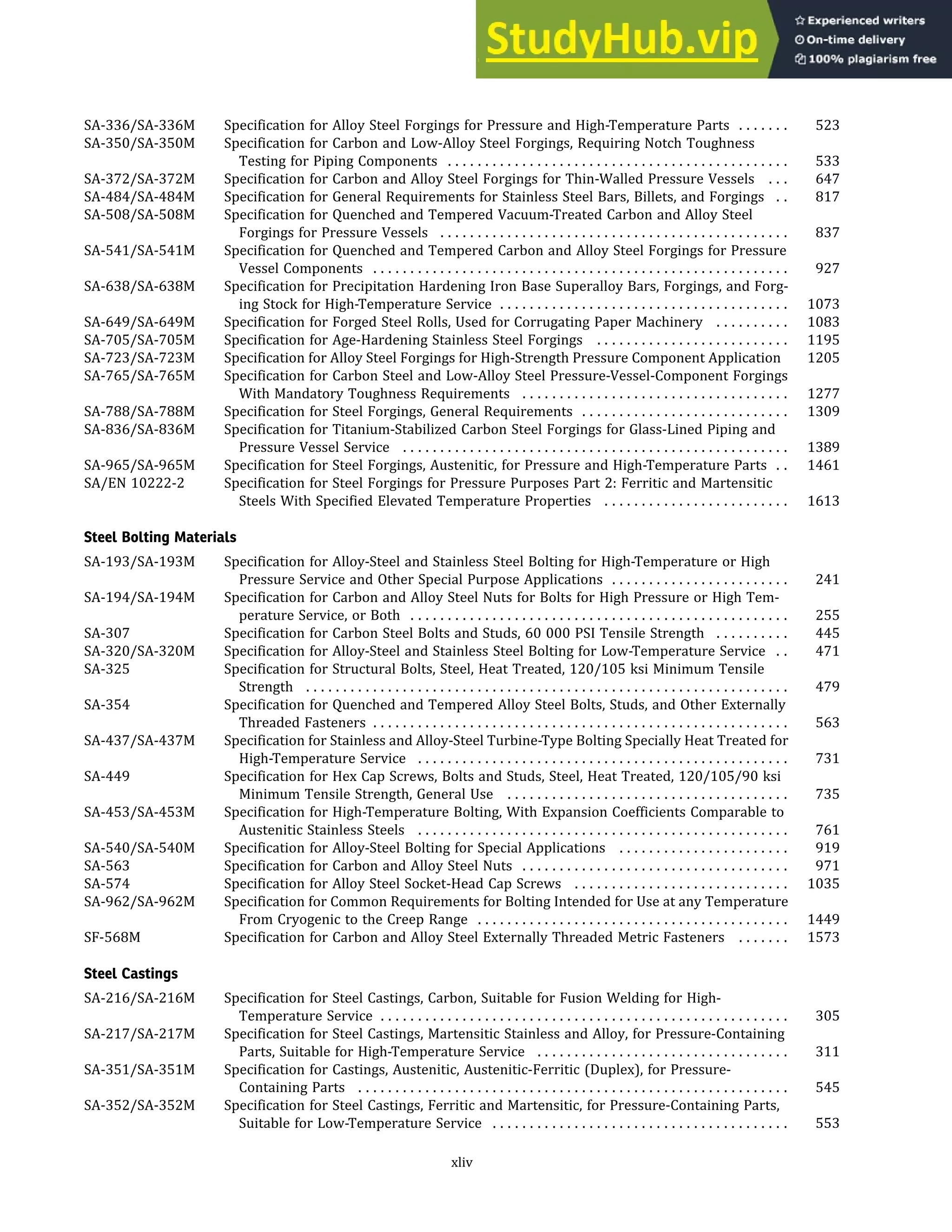 ASME BPVC Section II Materials Part A Ferrous Material Specifications ...