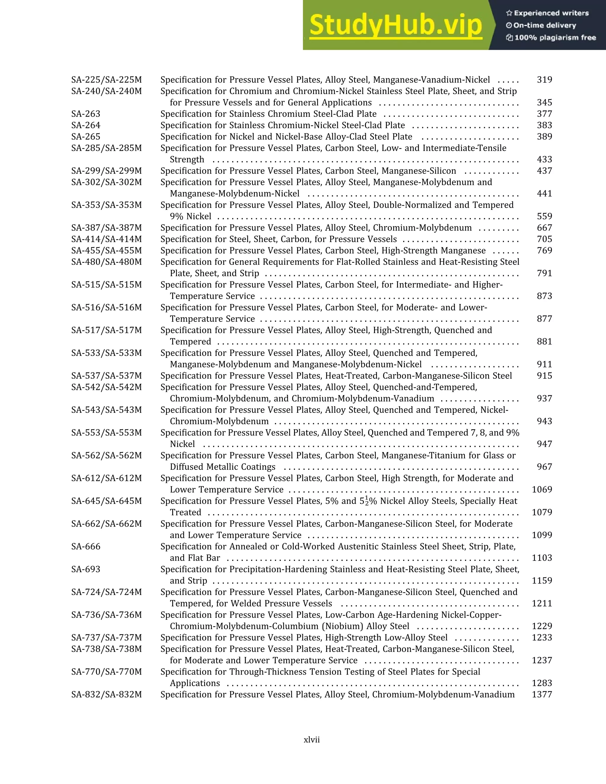ASME BPVC Section II Materials Part A Ferrous Material Specifications ...