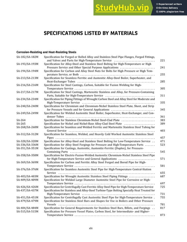 ASME BPVC Section II Materials Part A Ferrous Material Specifications ... ASME BPVC Section II Materials Part A Ferrous Material Specifications ...