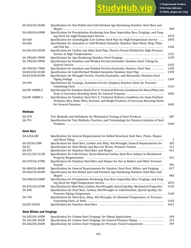 ASME BPVC Section II Materials Part A Ferrous Material Specifications ...