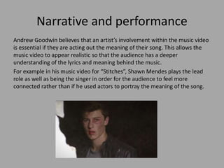 Andrew Goodwin's music video theory | PPT