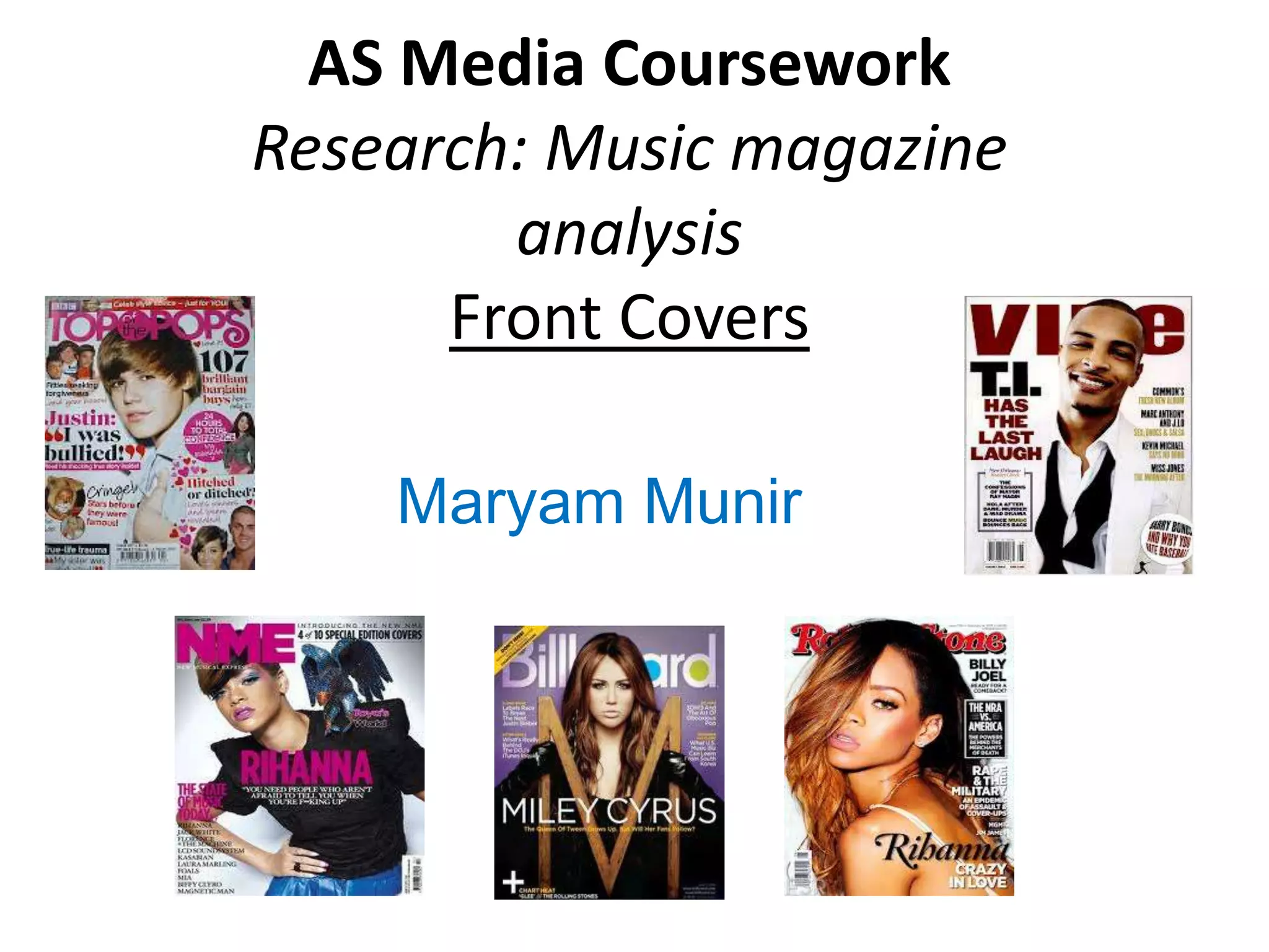 Front cover analysis | PPTX