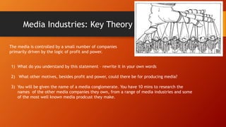 AS/Y1 Media C1SB Industry Curran & Seaton | PPTX | Media Industry ...
