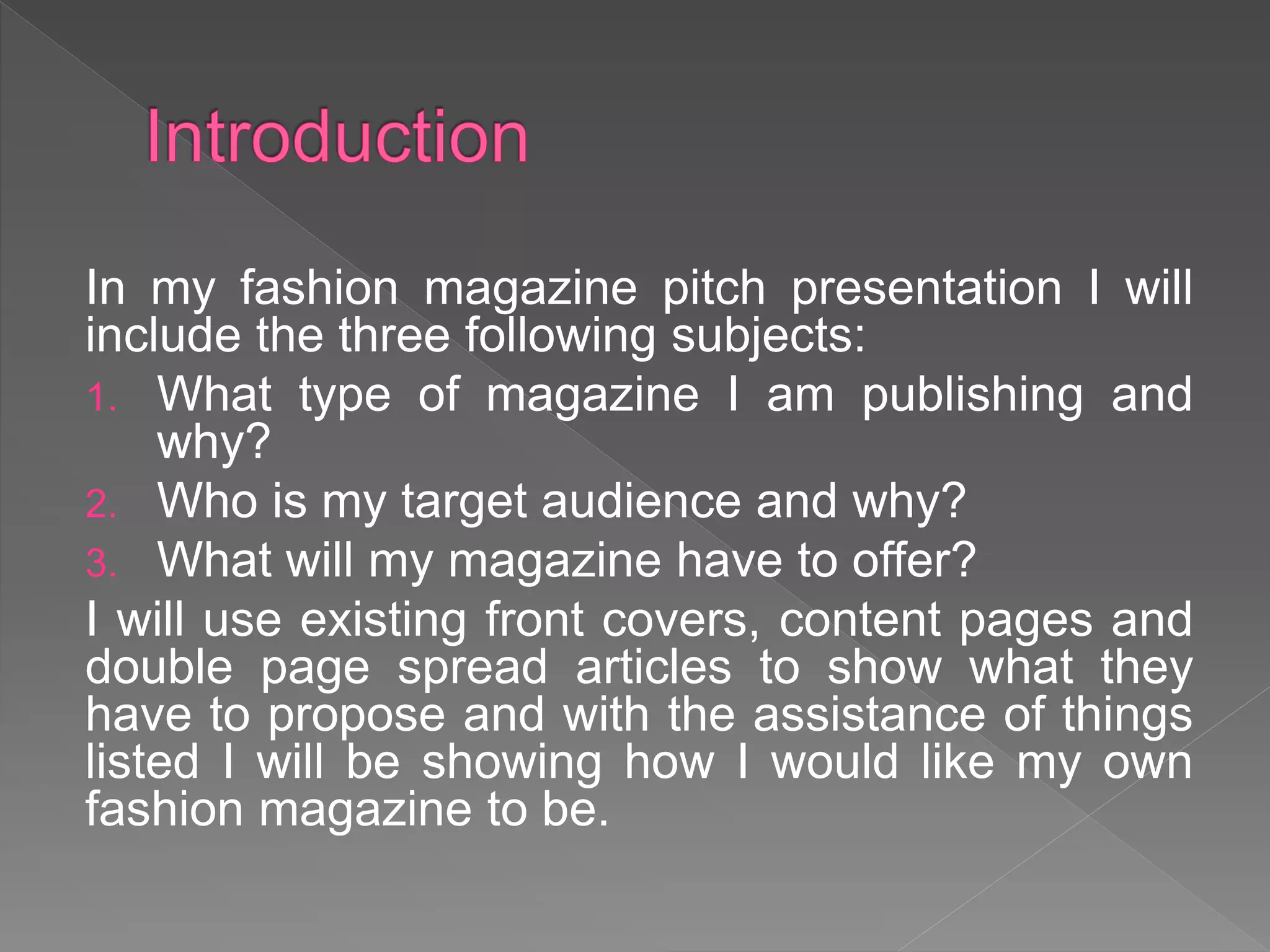 As Media Fashion Magazine Pitch Presentation | PPTX