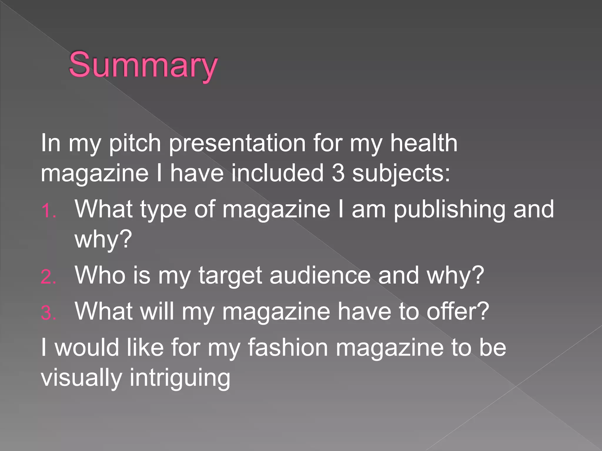 As Media Fashion Magazine Pitch Presentation | PPTX