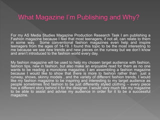 As Media Fashion Magazine Pitch Presentation | PPT