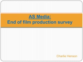 End of Production Audience Survey | PPT