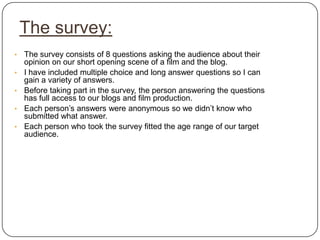 End of Production Audience Survey | PPT