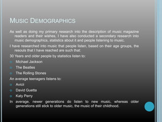 As Media Music Magazine Demographics and Audience Research | PPTX