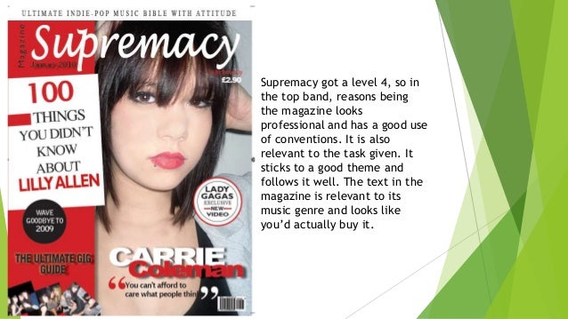 As media student magazines examples and grades