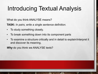 As media studies 1.2 introduction textual analysis and semiotics | PPTX