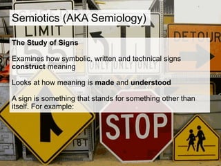 As media studies 1.2 introduction textual analysis and semiotics | PPTX