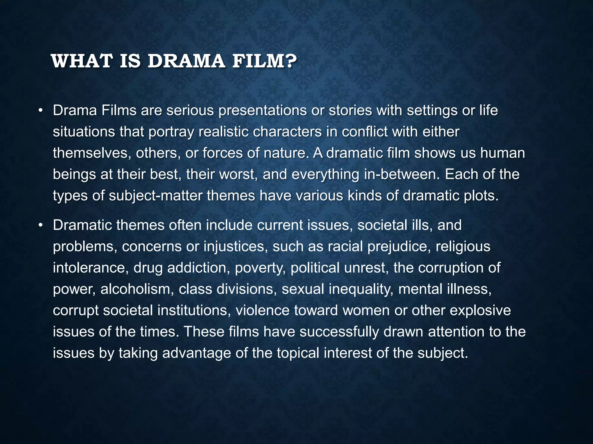 As media studies foundation portfolio drama film genre coversation ...