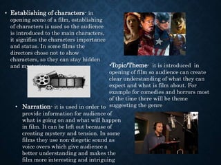 As media studies foundation portfolio film opening sequence | PPT