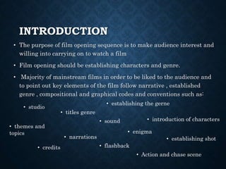 As media studies foundation portfolio film opening sequence | PPTX