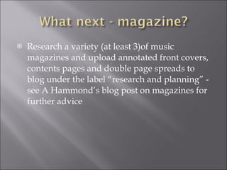 As media studies foundation portfolio planning intro | PPT